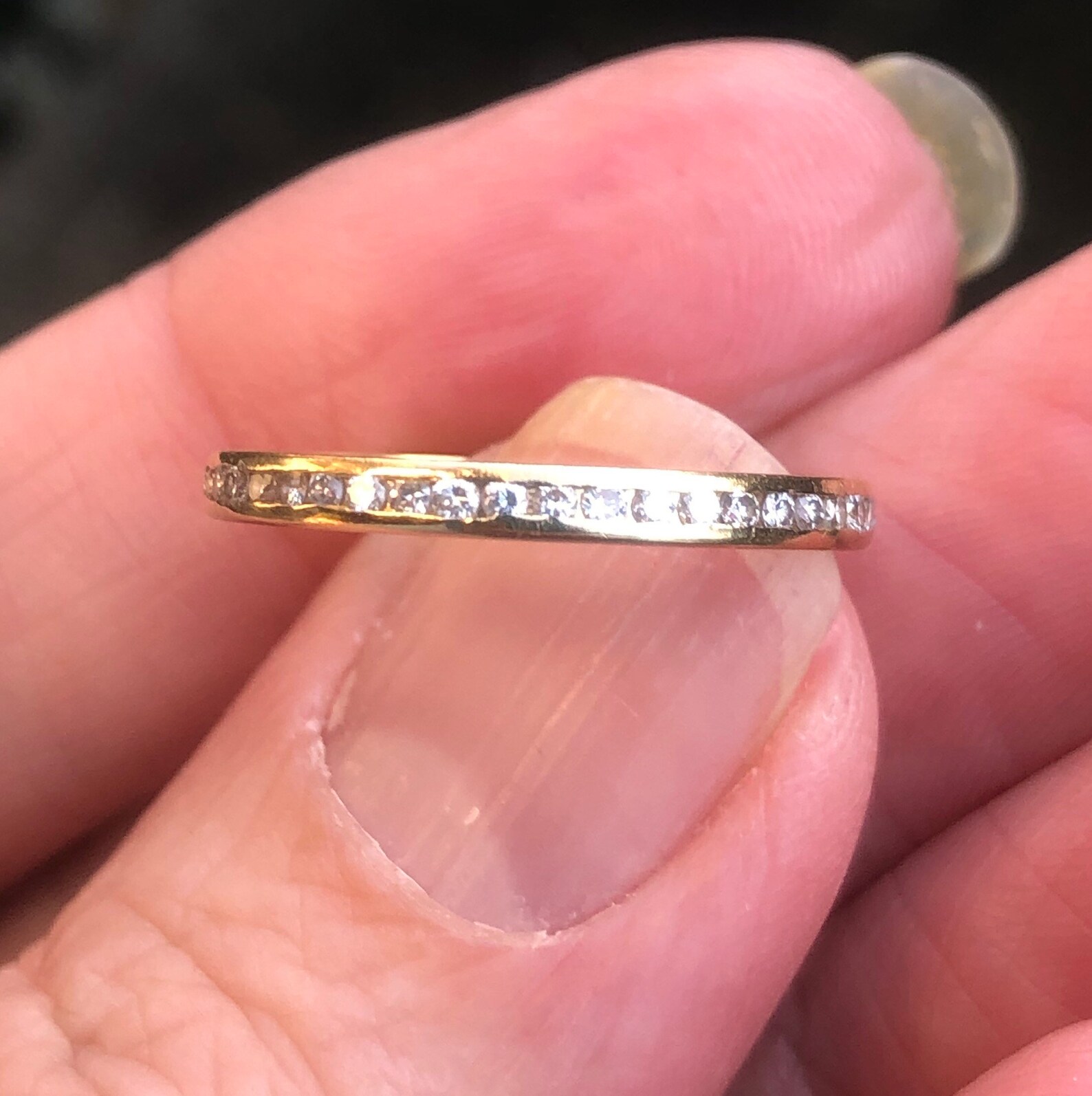 Eternity Ring Diamonds Stacker Ring Wedding Ring in 14kt Yellow Gold ...