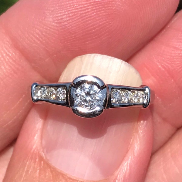 Large Diamond Ring - Etsy