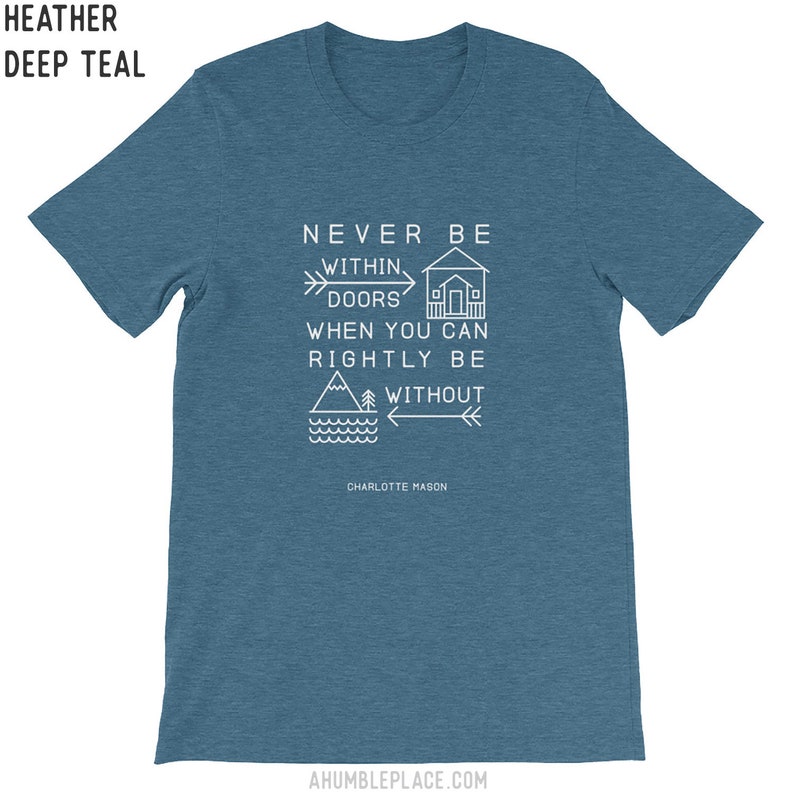Charlotte Mason "never Be Within Doors..." Unisex Short Sleeve Jersey T ...