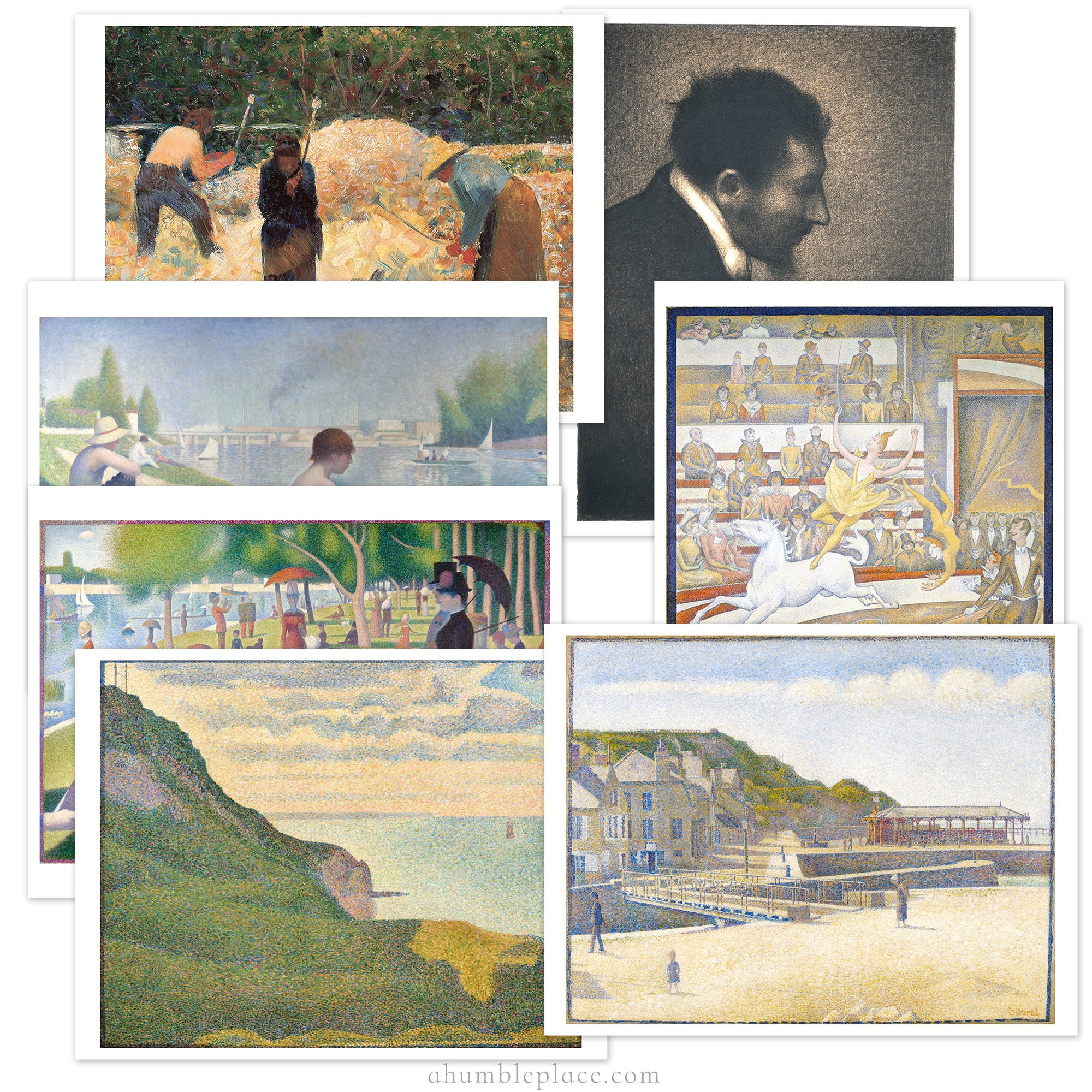 Georges Seurat Picture Study Aid PDF with Printable Art - Etsy
