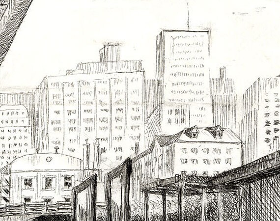 Boston Metro Copper Plate Etching - Etsy