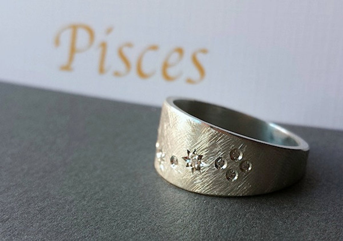 Constellation Ring - Pisces Ring - Zodiac Sign - Handmade - in Sterling ...