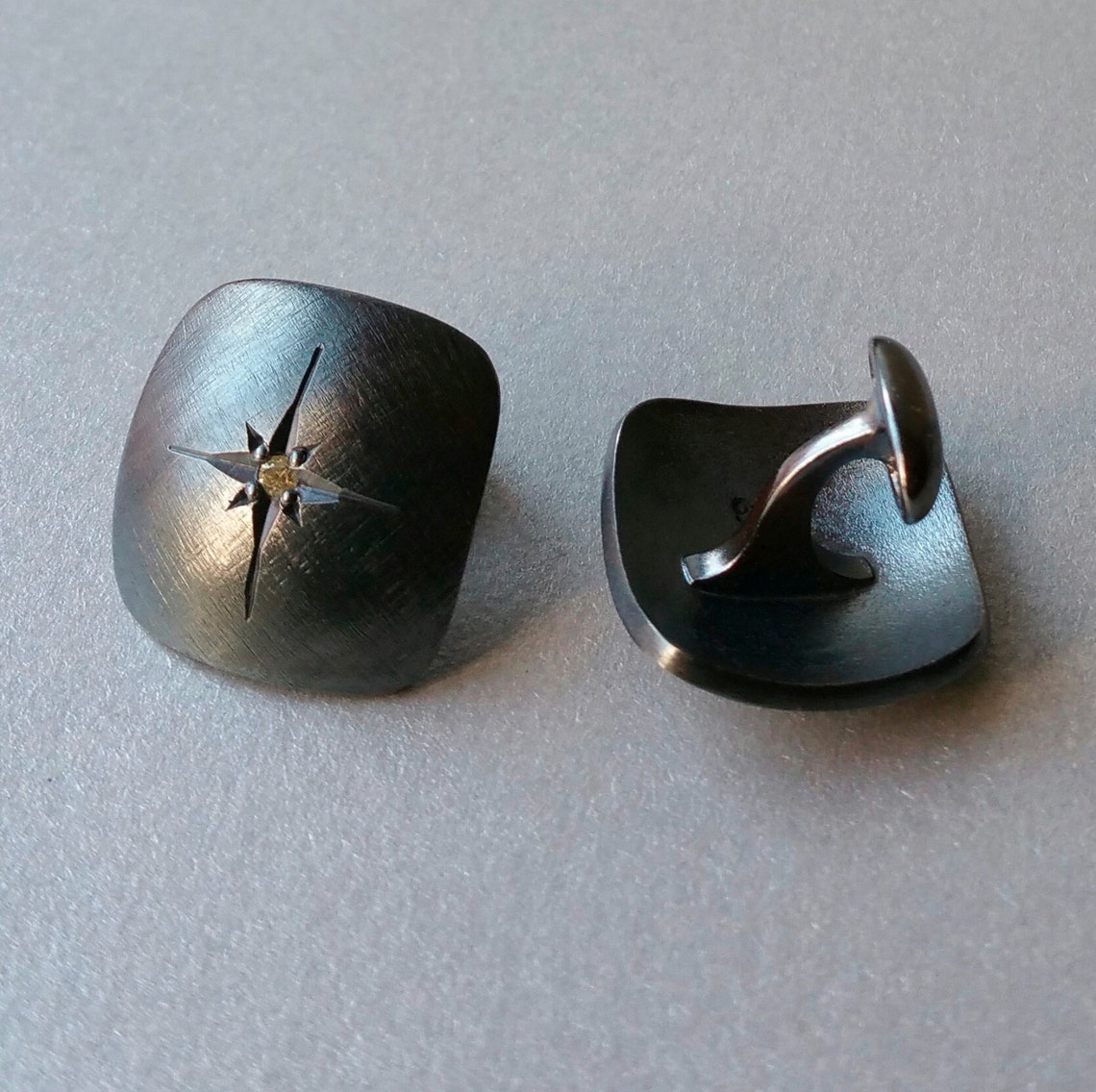 Constellation Cufflinks - Zodiac Jewelry - North Star - Star Set Yellow ...