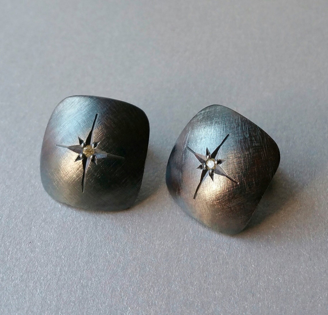 Constellation Cufflinks - Zodiac Jewelry - North Star - Star Set Yellow ...