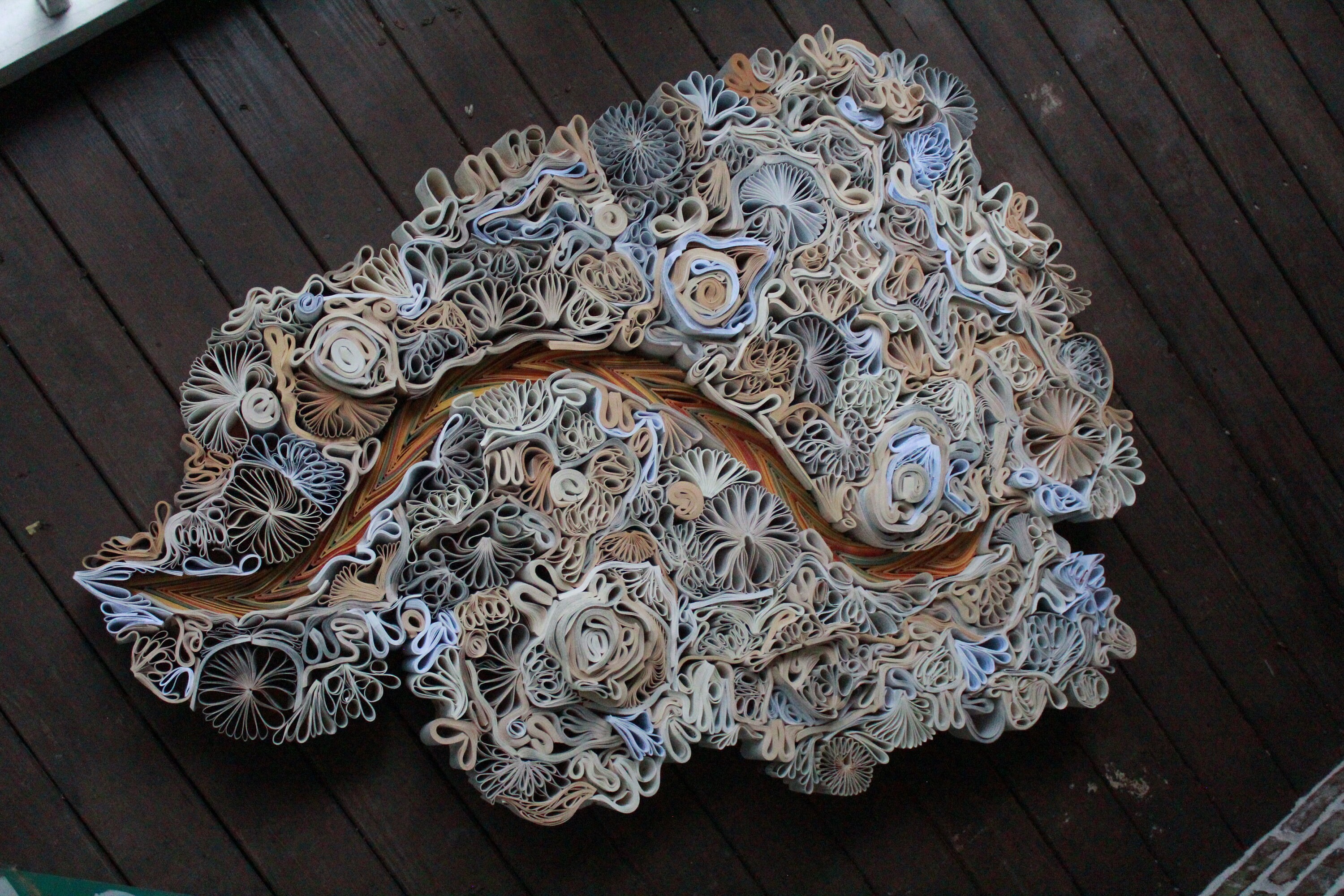 Reclaimed Paper Art With Scare Vintage Colored Books - Etsy