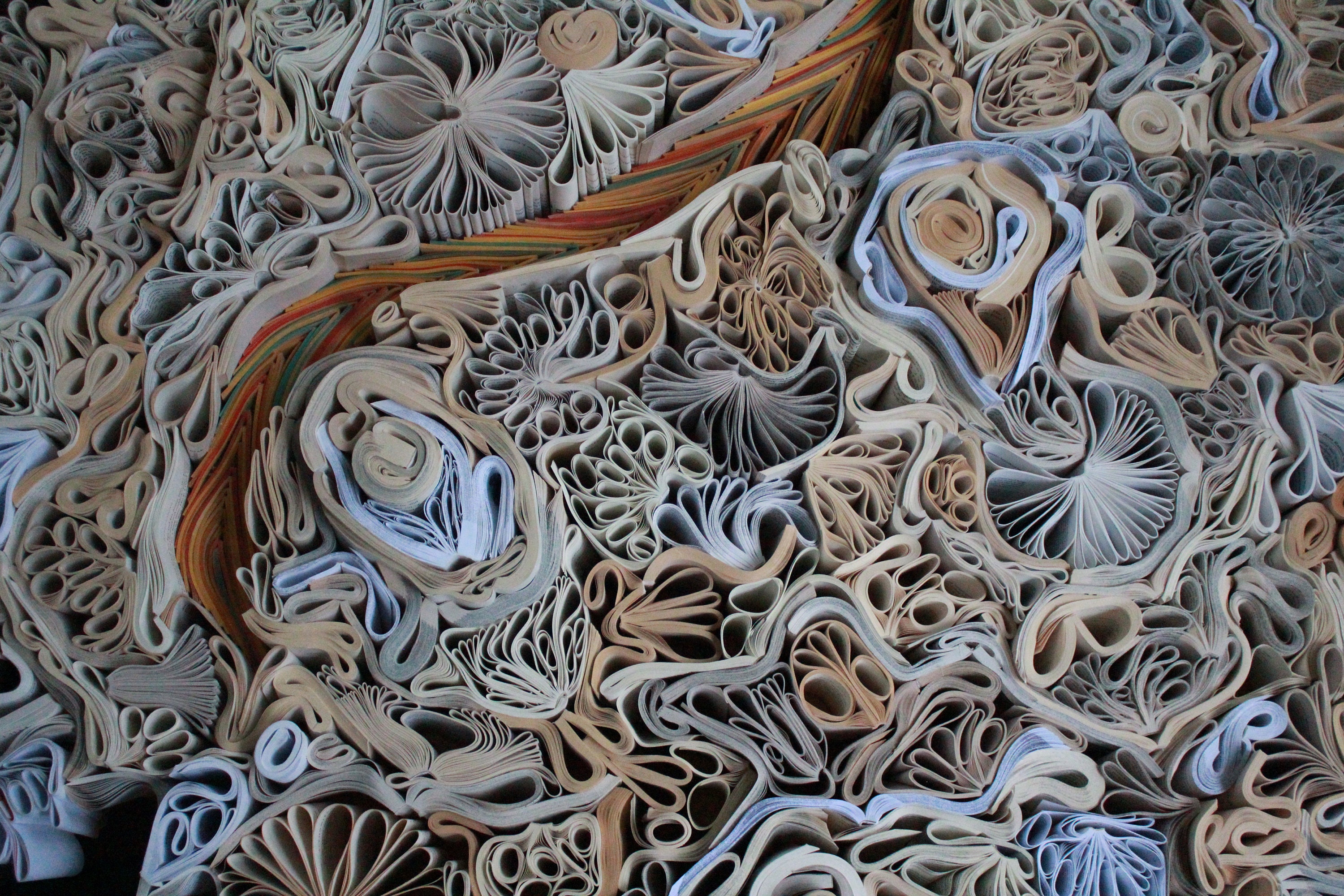 Reclaimed Paper Art With Scare Vintage Colored Books - Etsy