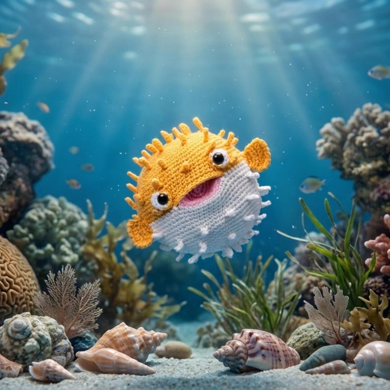 Pufferfish Crochet Pattern PDF, Amigurumi Tutorial - Etsy