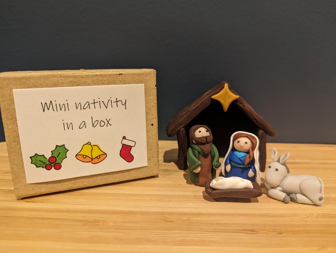 Mini Handmade Nativity Scene in a Box - Etsy