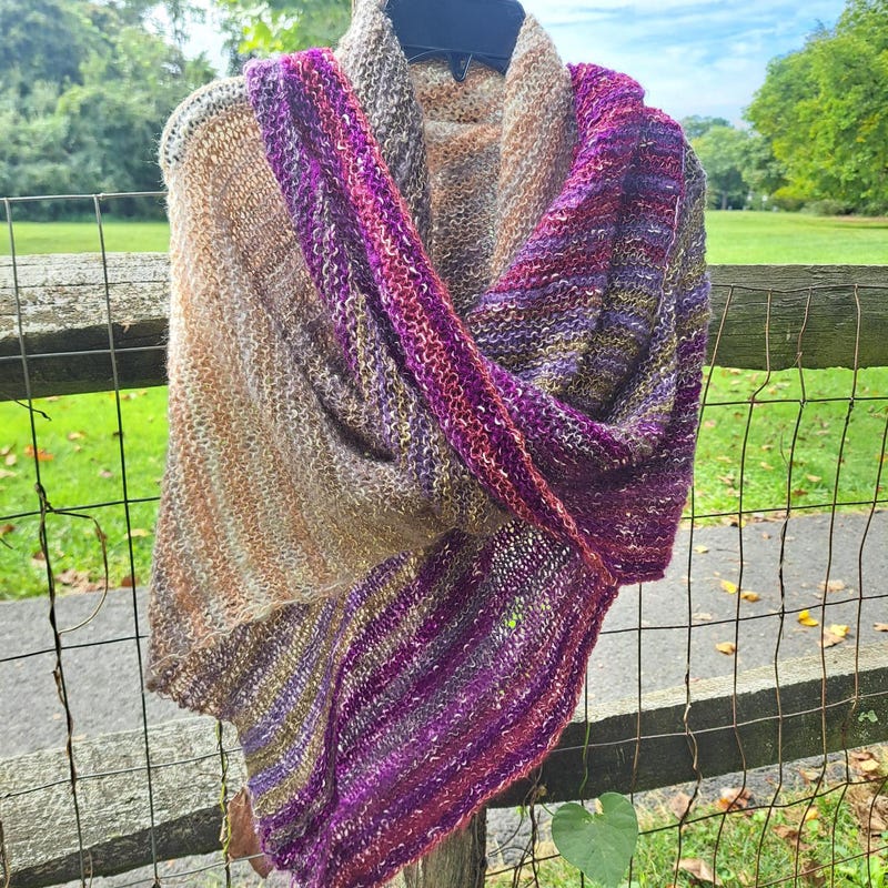 Knitted Shawl - Etsy