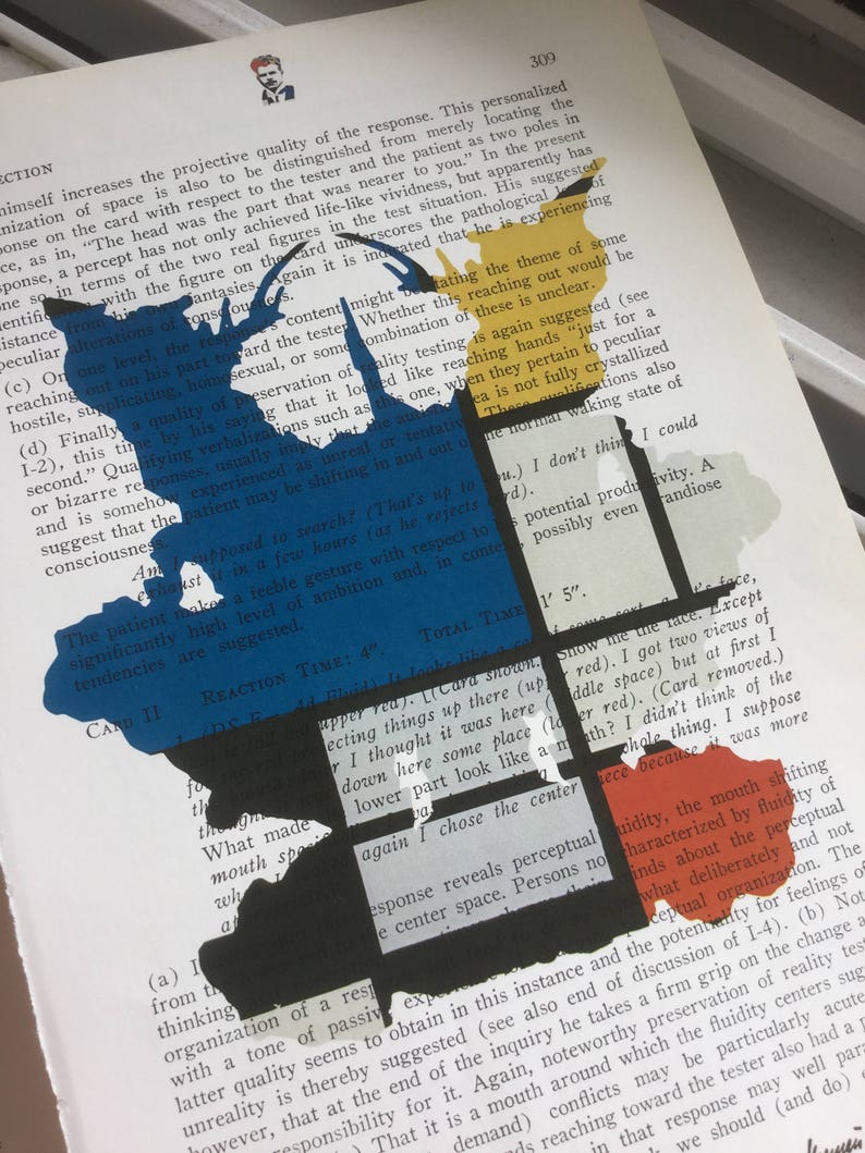 10 Piet Mondrian Style Hermann Rorschach Inkblot Test Prints | Etsy
