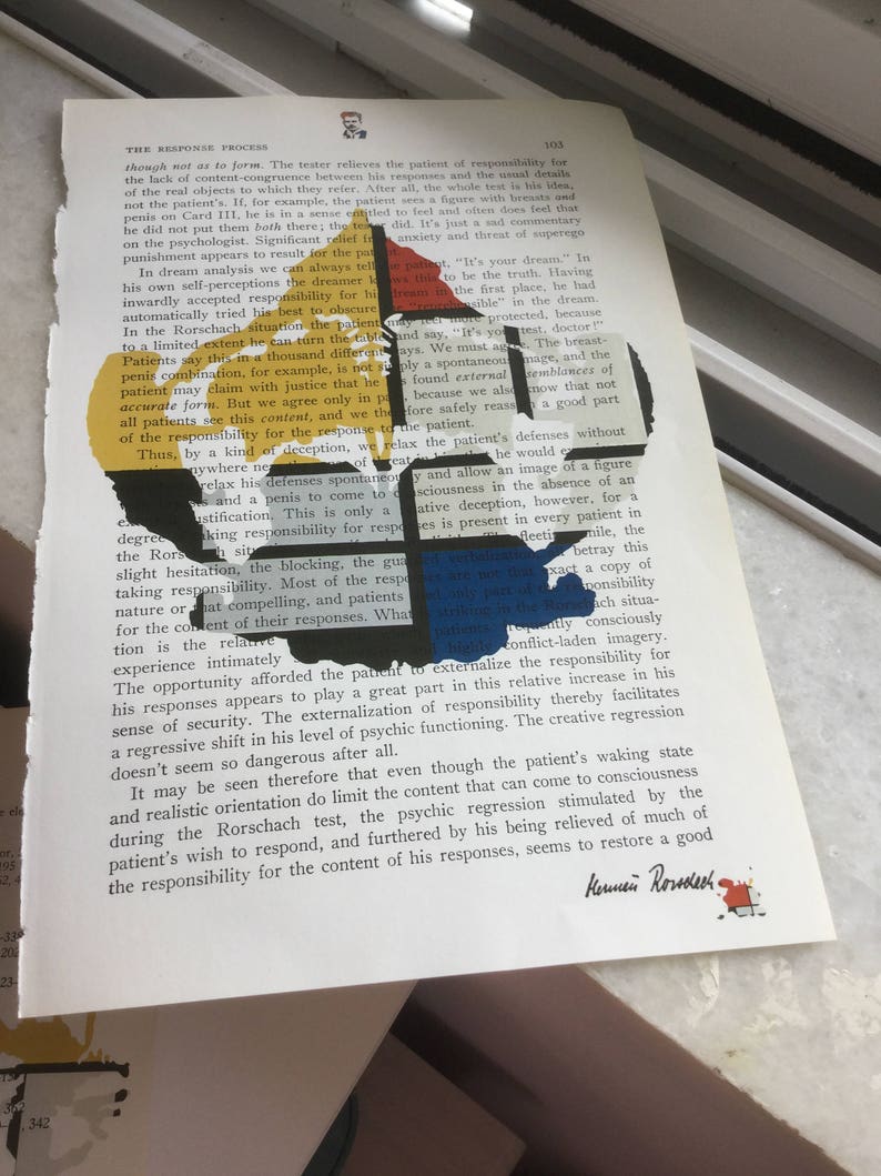 10 Piet Mondrian Style Hermann Rorschach Inkblot Test Prints - Etsy