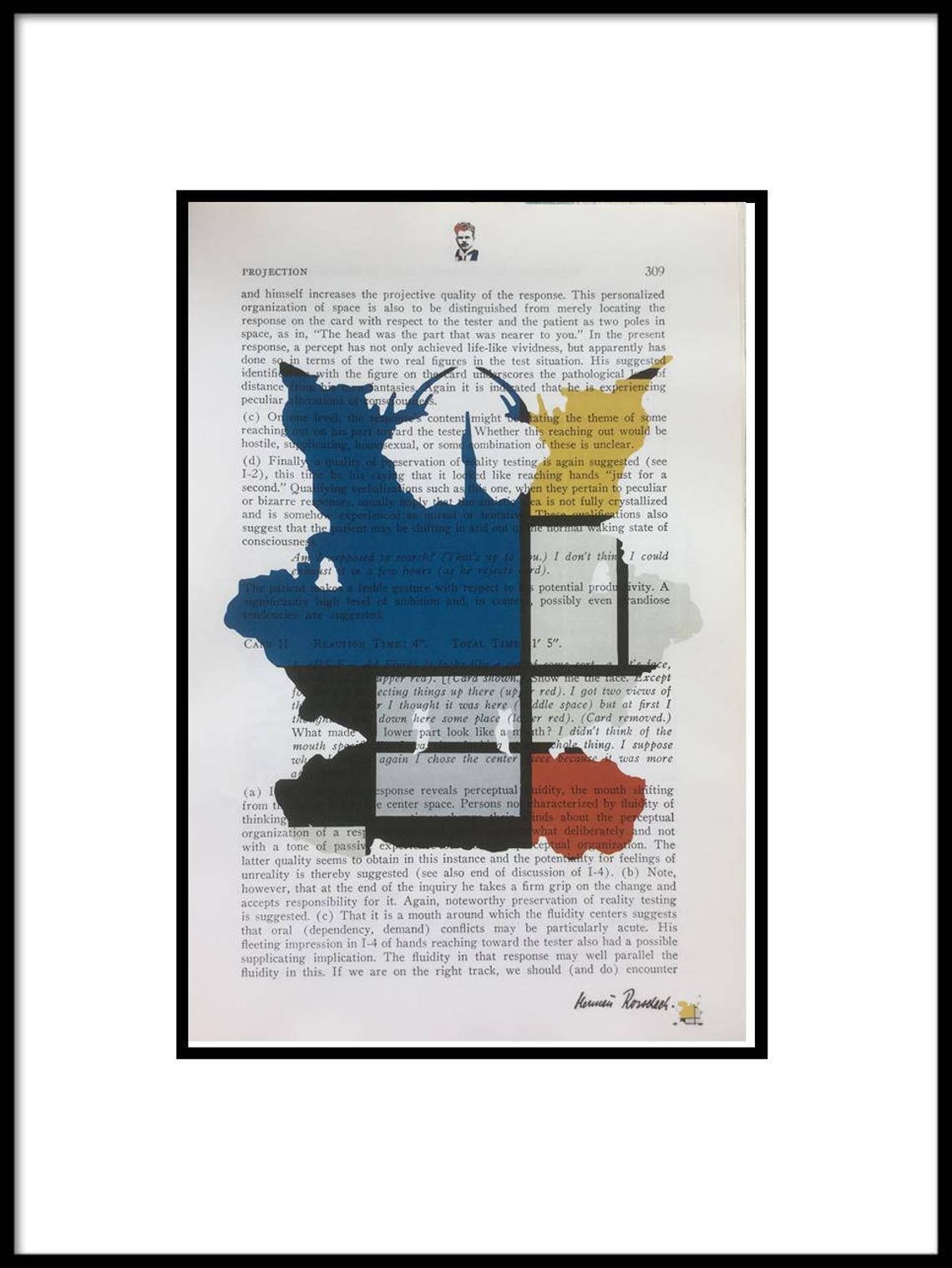 10 Piet Mondrian Style Hermann Rorschach Inkblot Test Prints | Etsy