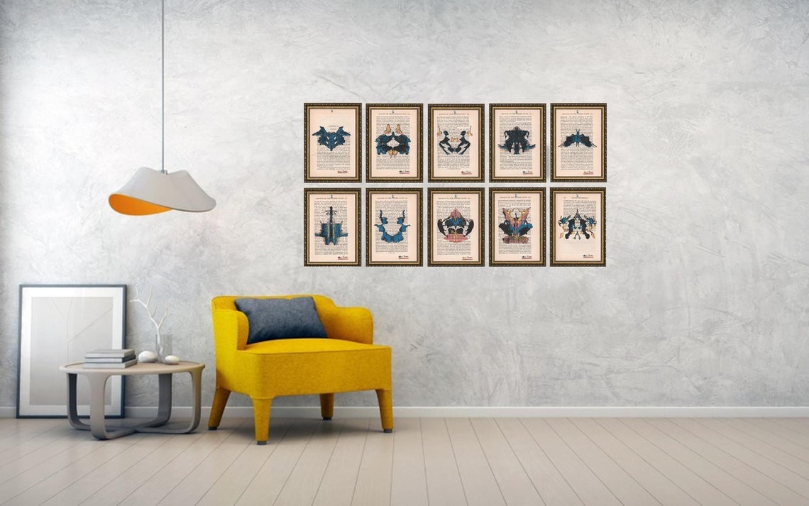 10 Roy Lichtenstein Style Hermann Rorschach Inkblot Test | Etsy