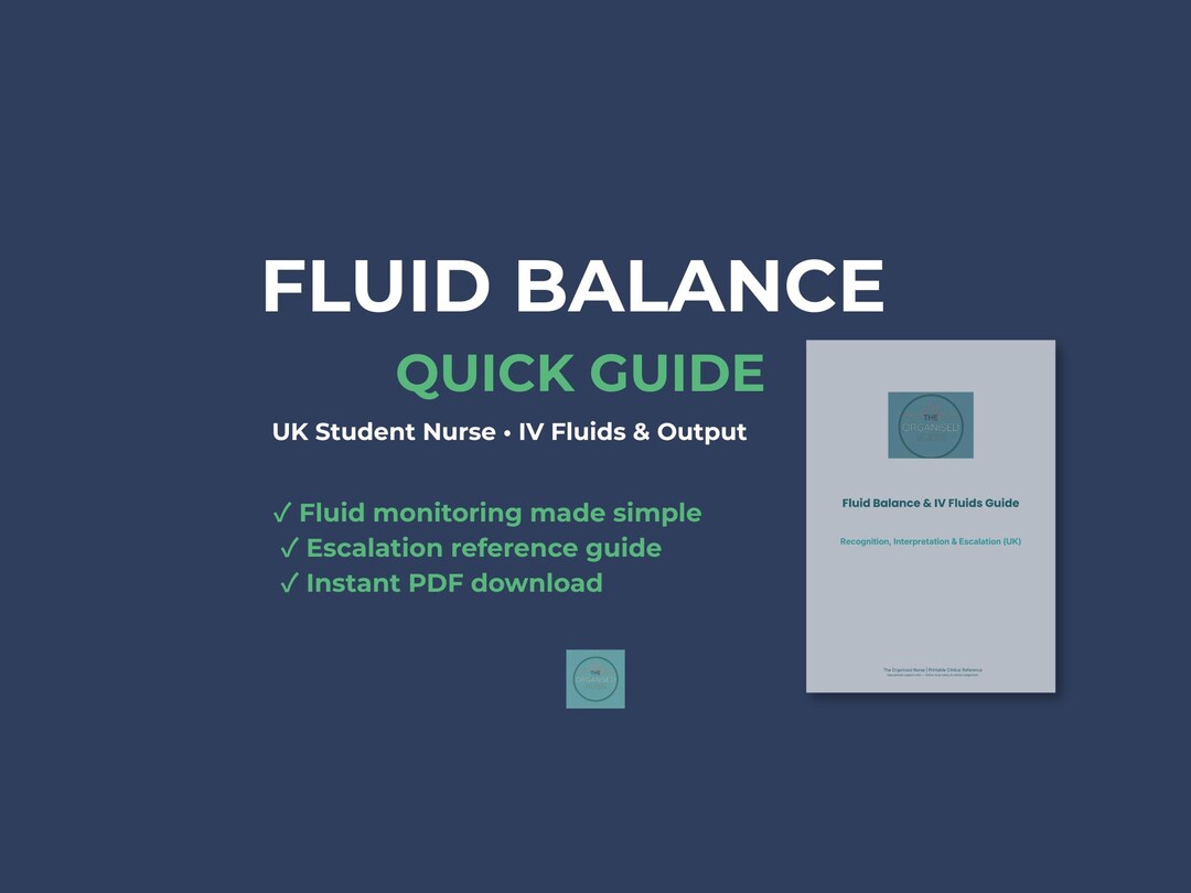 UK Student Nurse Fluid Balance Cheat Sheet | IV Fluids, Urine Output ...
