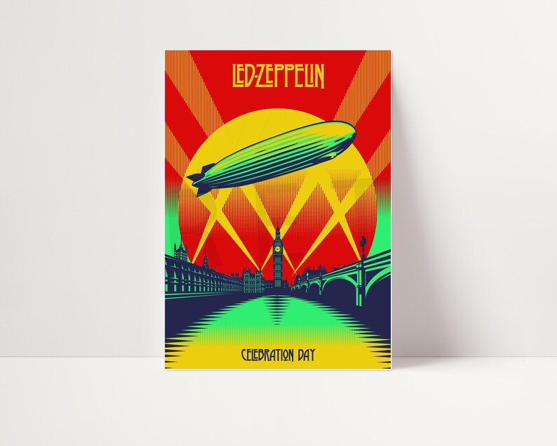 Led Zeppelin Celebration Day Rock Music Poster Print Wall Art *BUY 2 ...