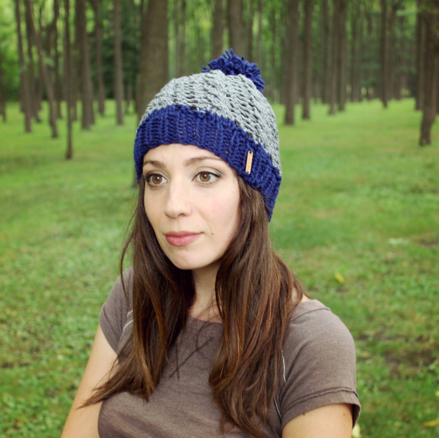 Pompom Hat Womens Cable Knit Hat Ladies Pom Pom Cap Handmade - Etsy