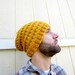 Yellow Knit Hat Mens Knitted Hats Etsy Crochet Beanie Slouchy Womens ...