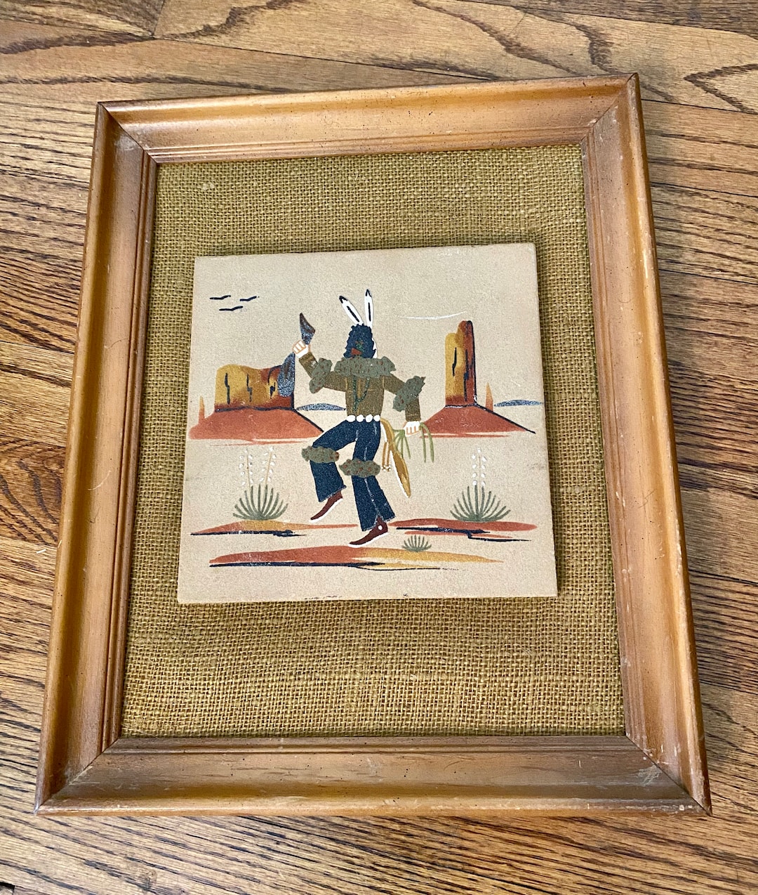 Native American "sand" Painting. Vintage Art of Indigenous People ...