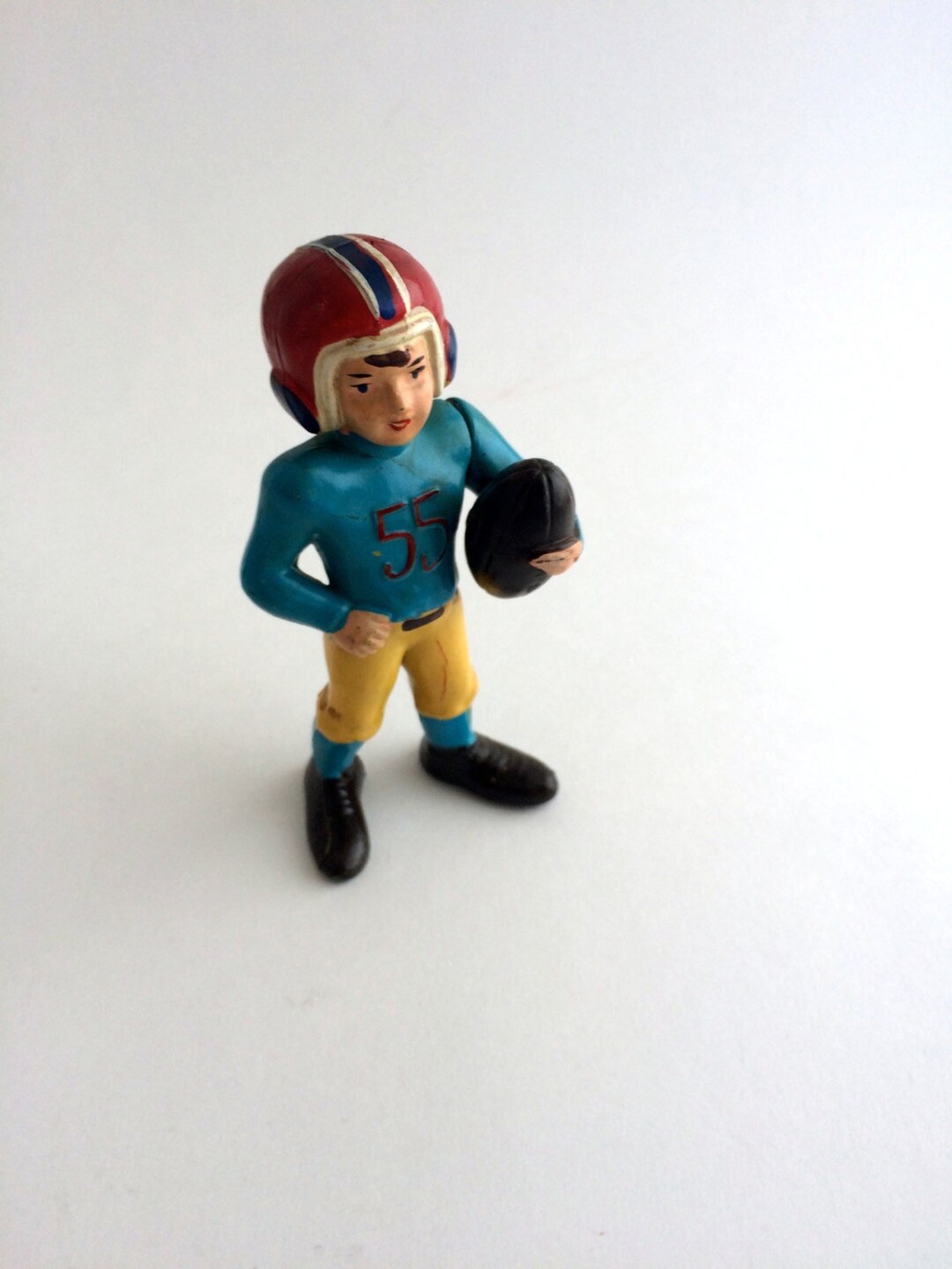 Vintage Toy Football Player. Quarterback Doll. Plastic or Rubber ...