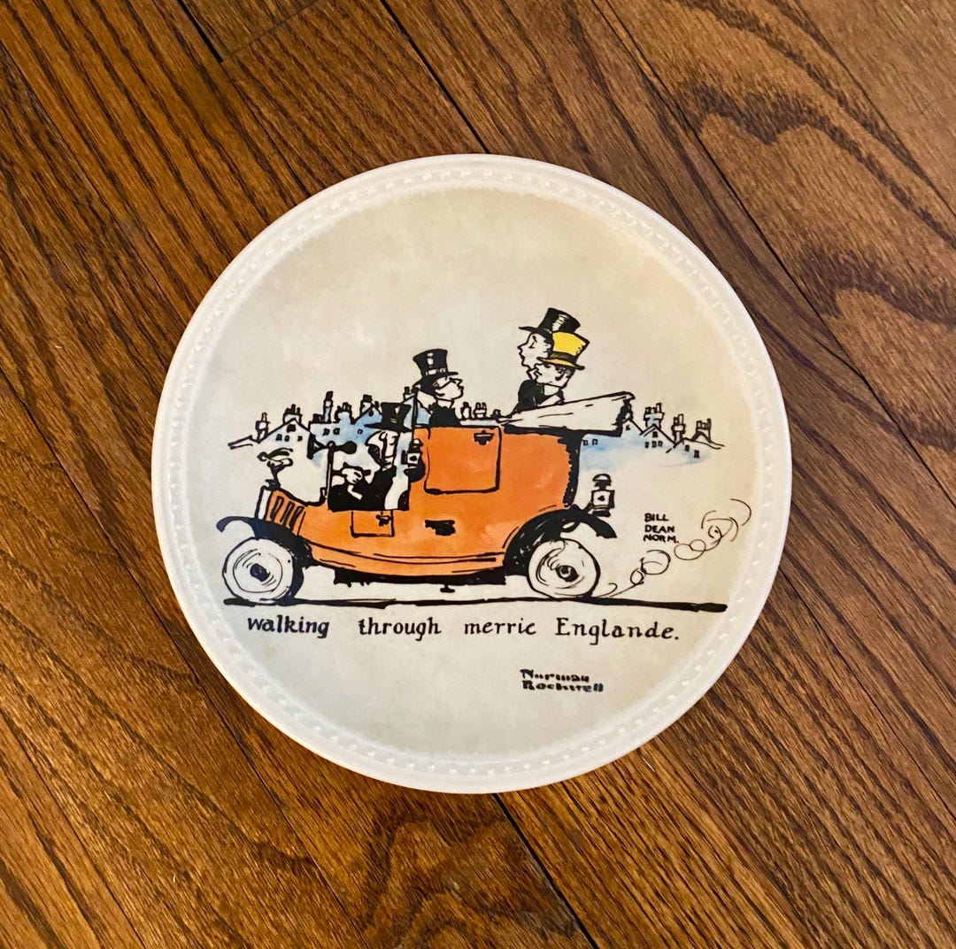 Vintage Norman Rockwell Plate. “merrie England” Scene by Newell Pottery ...