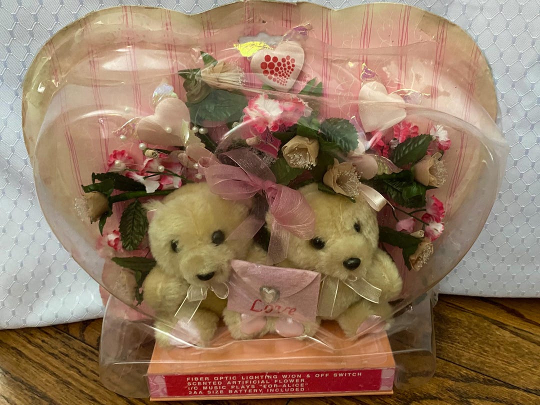 Vintage Plush Bears. Two Matching Stuffed Animals. Musical Children's ...