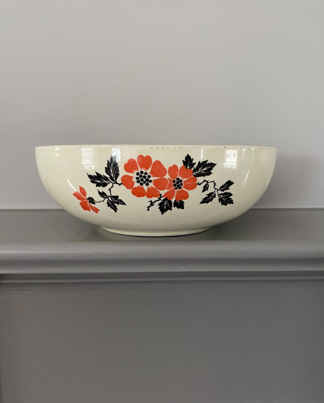 Vintage Bowl. Hall "red Poppy" Dinnerware. MCM Serving Dish for ...