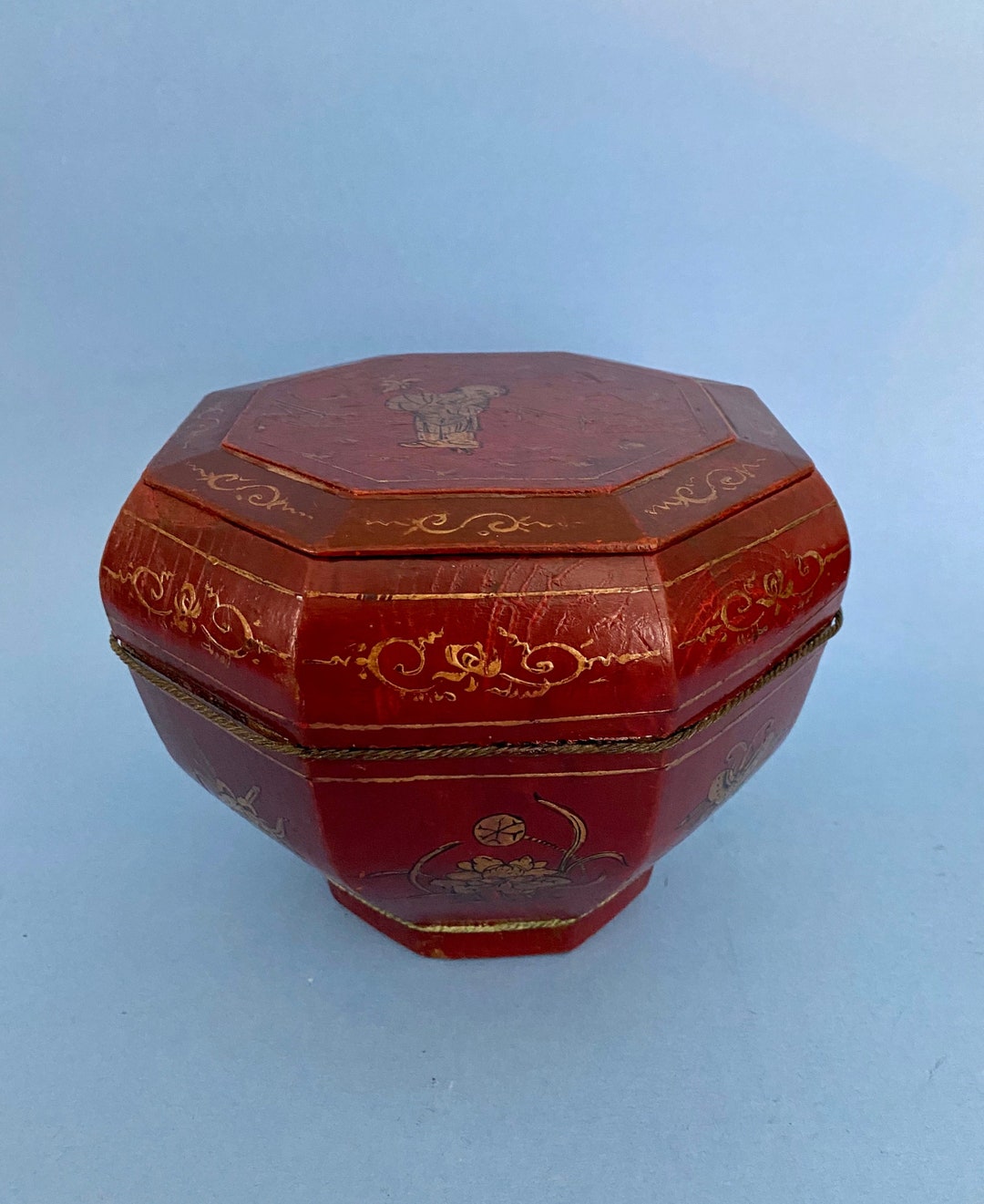 Vintage Asian Box. Chinese Wooden Chest. Decorated Wedding Box. Jewelry ...