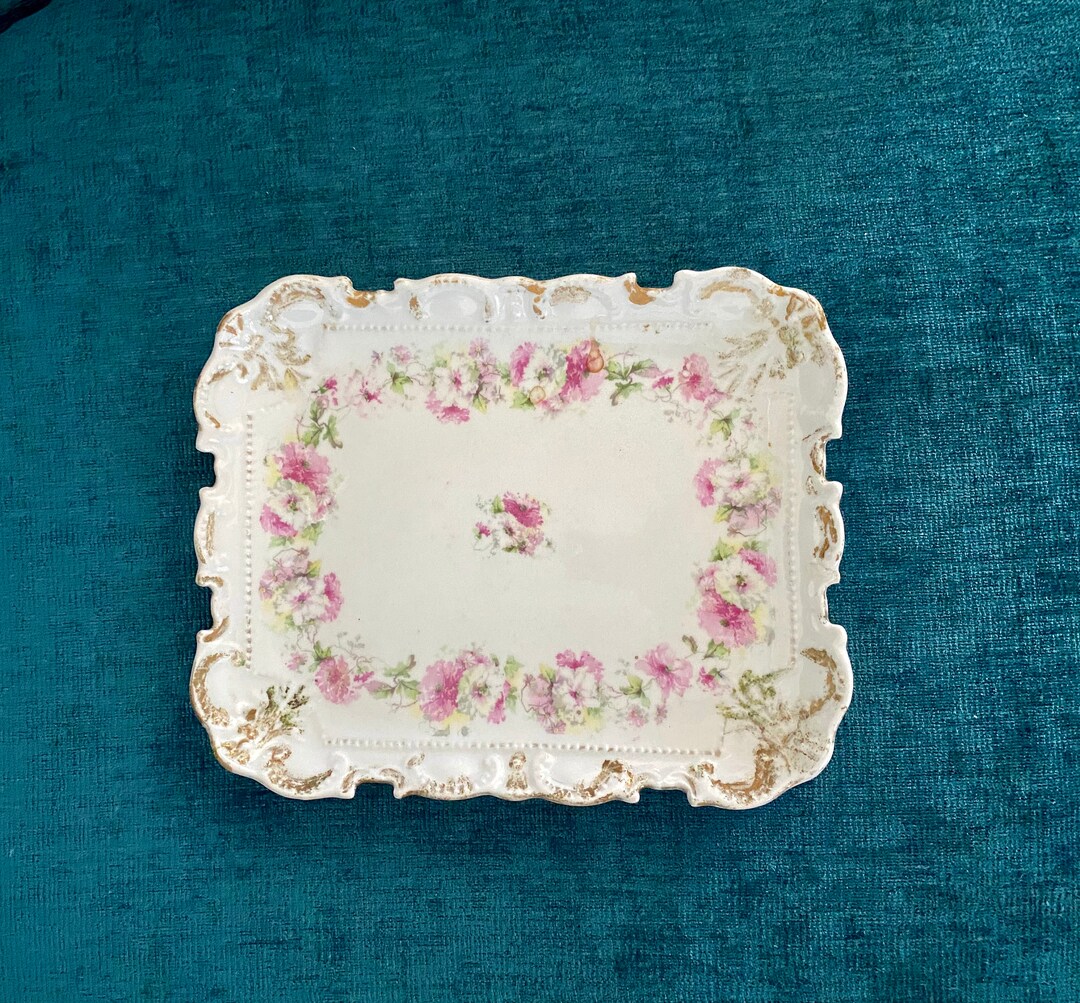 Antique Vanity Tray. Porcelain Serving Plate. Dish for Centerpiece ...