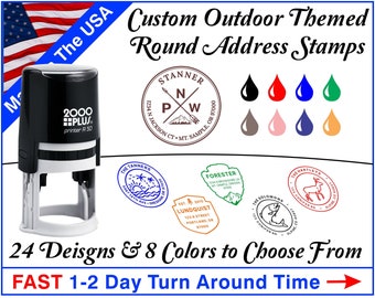 Custom Round Self-inking Stamps | Etsy