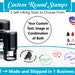 Custom Round Self-inking Stamps - Etsy
