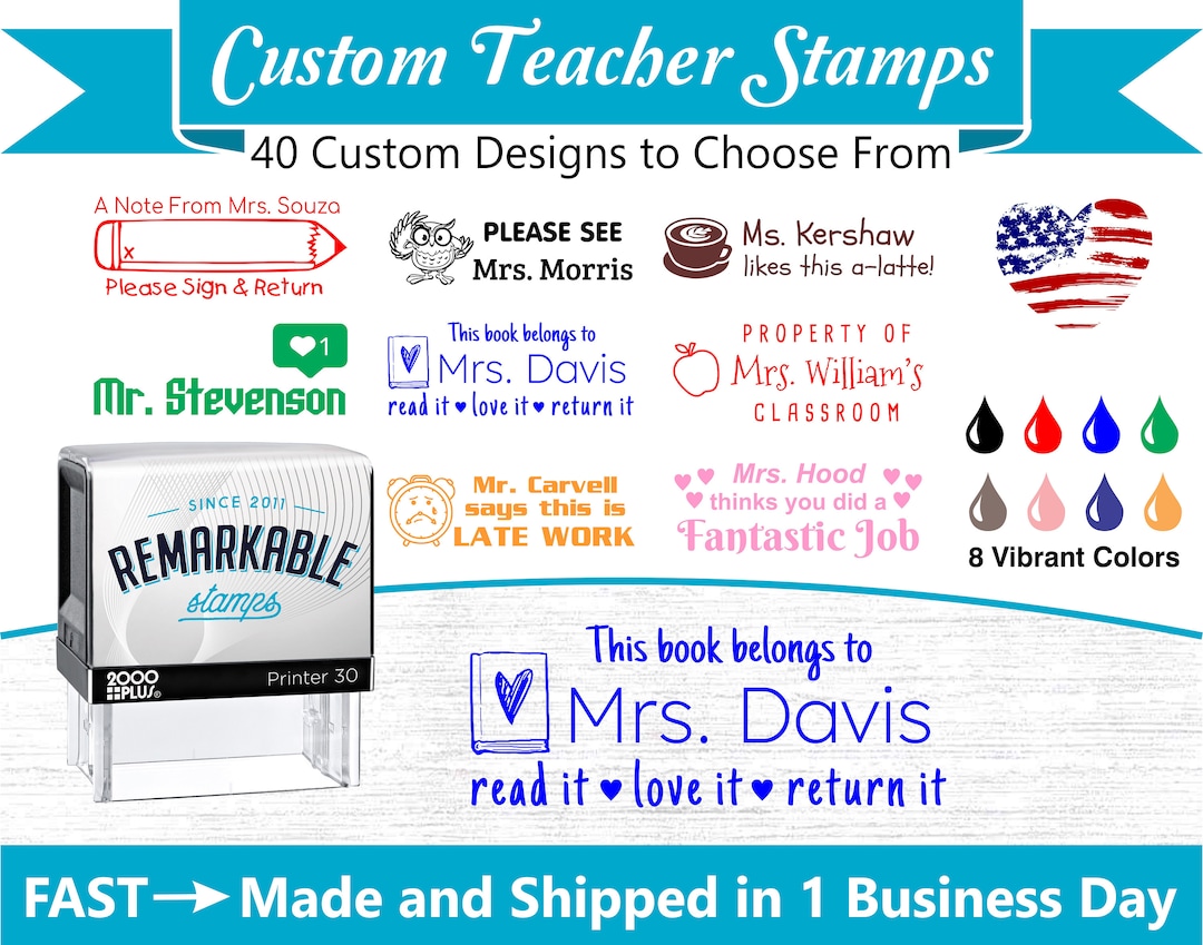 Custom Self-inking Teacher Stamp: Classroom Grading Stamps - Etsy