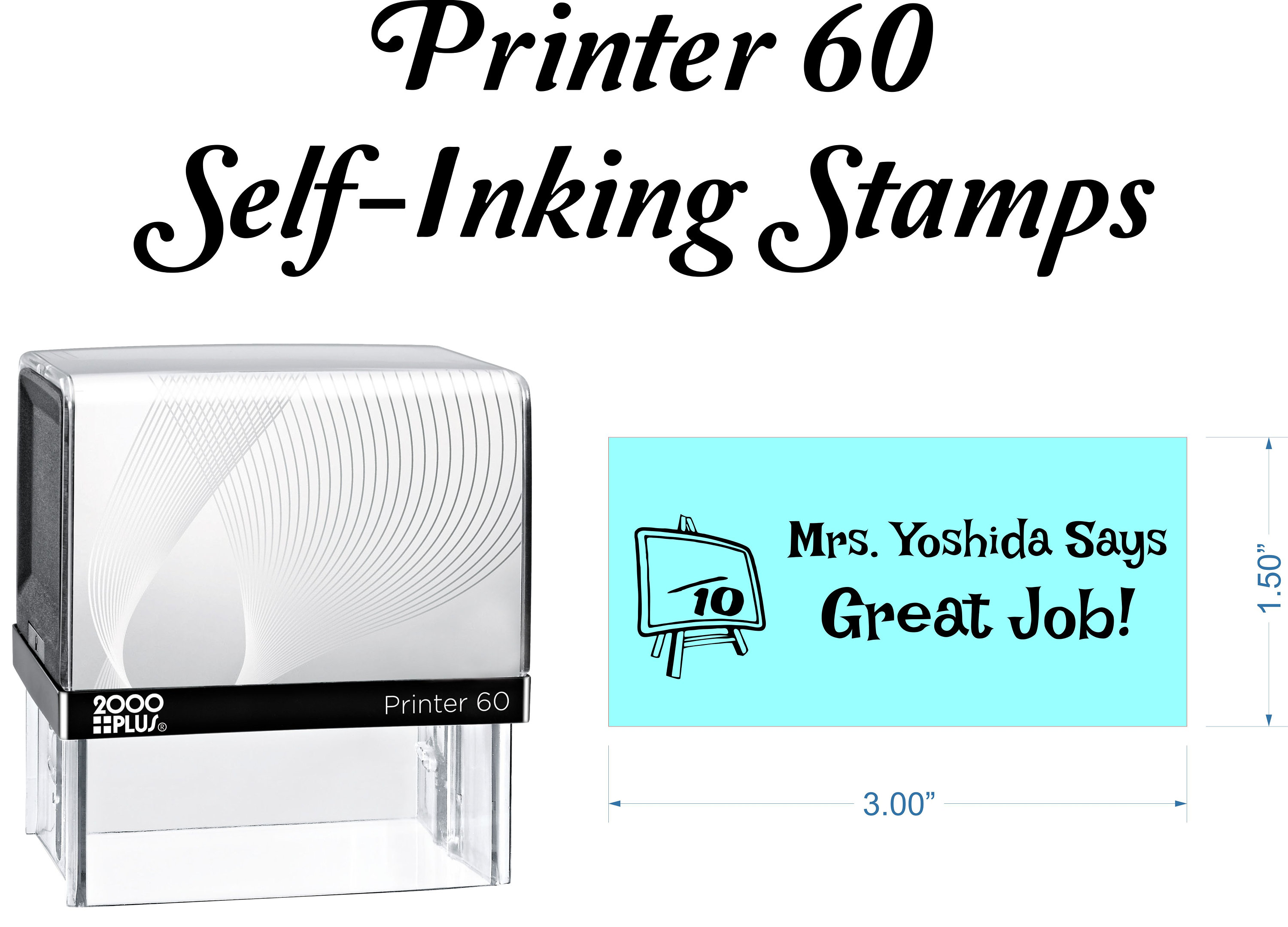 Large Custom Rectangle Self-inking Teacher Stamps Teacher - Etsy
