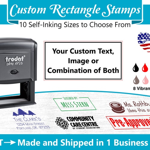Custom Round Self-inking Stamps - Etsy