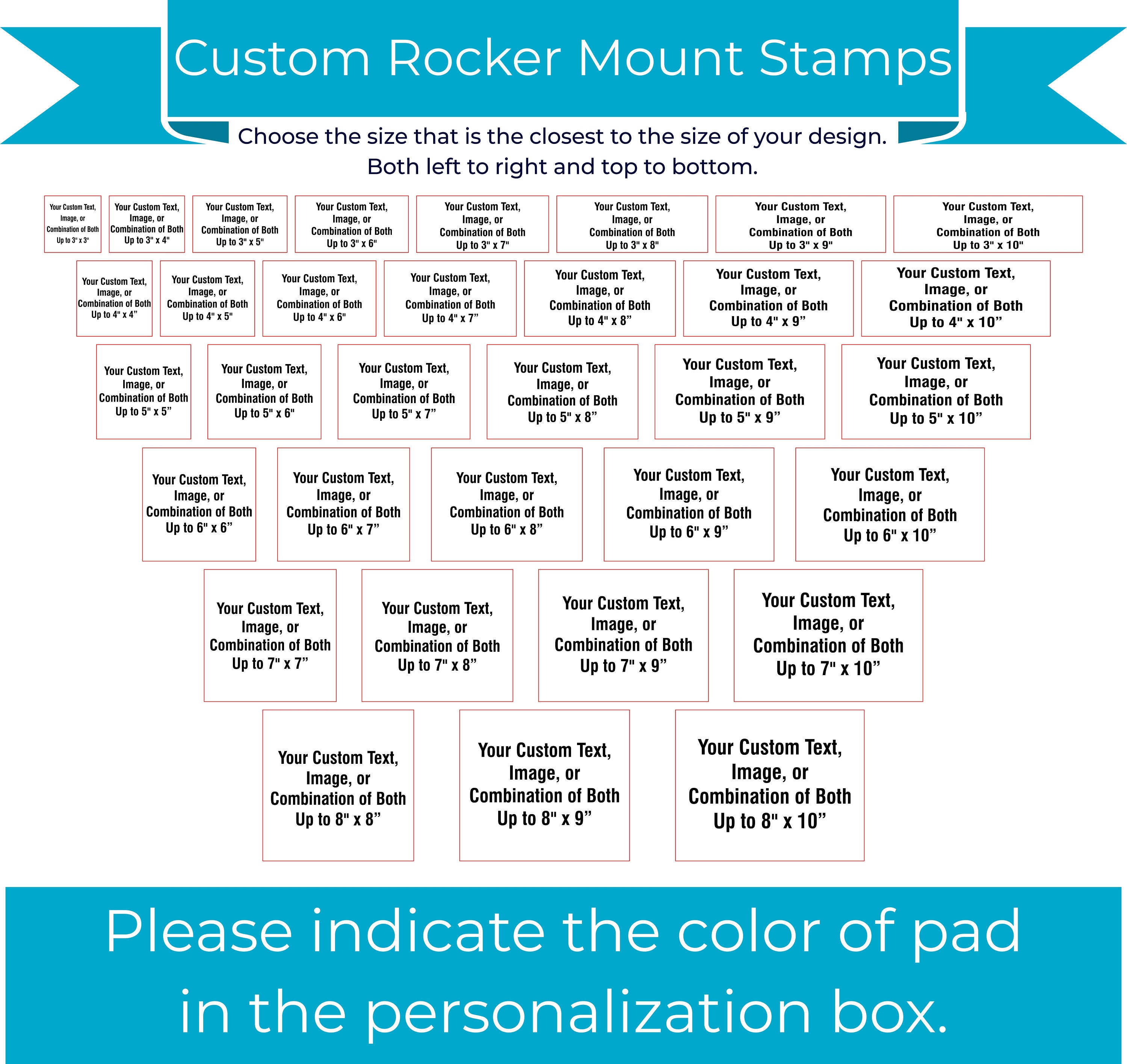 Rocker Mount Stamp Large Custom Stamp Custom Rubber Stamp - Etsy Australia