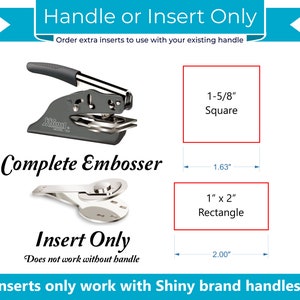 Custom Rectangle/square Embosser ~ Envelope Embosser ~ Address Embosser ...
