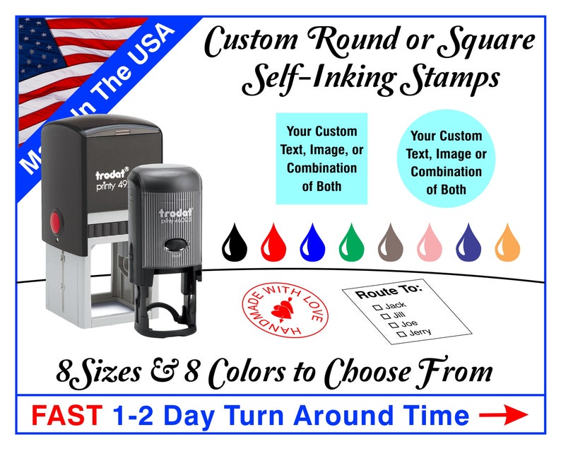 Custom Round or Square Stamps Punch Card/hand Stamps - Etsy