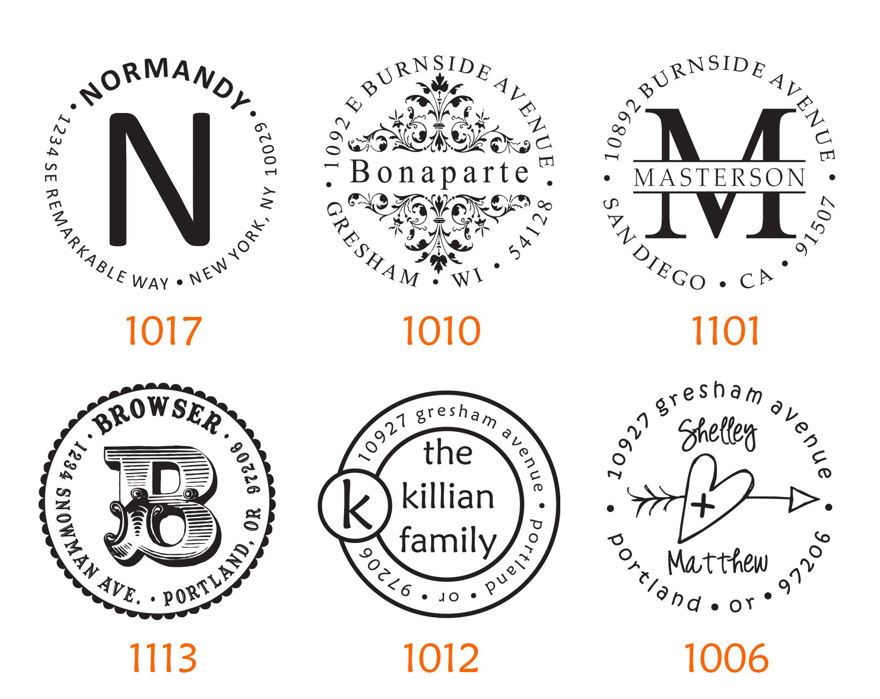 Custom Round Self-Inking Stamps | Etsy