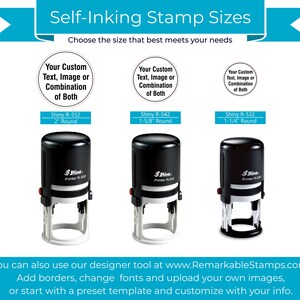 Custom Round Self-inking Stamps - Etsy
