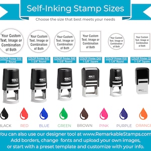 Custom Round Self-inking Stamps - Etsy