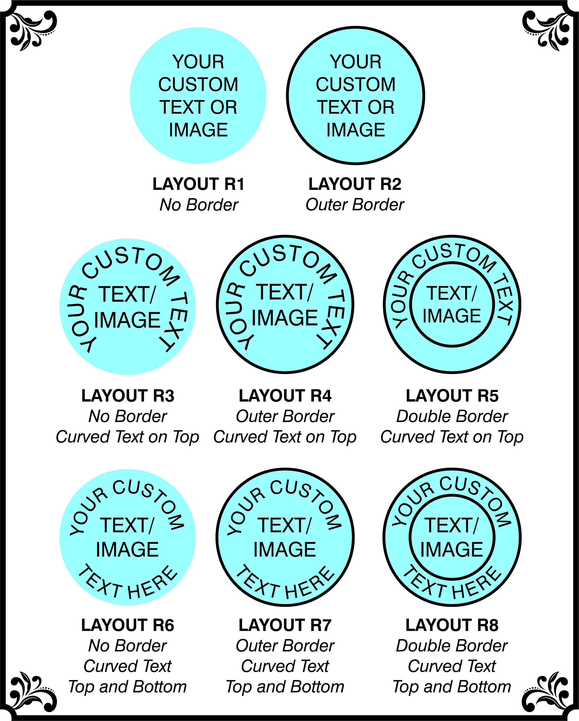 Custom Round Self-inking Stamps | Etsy UK