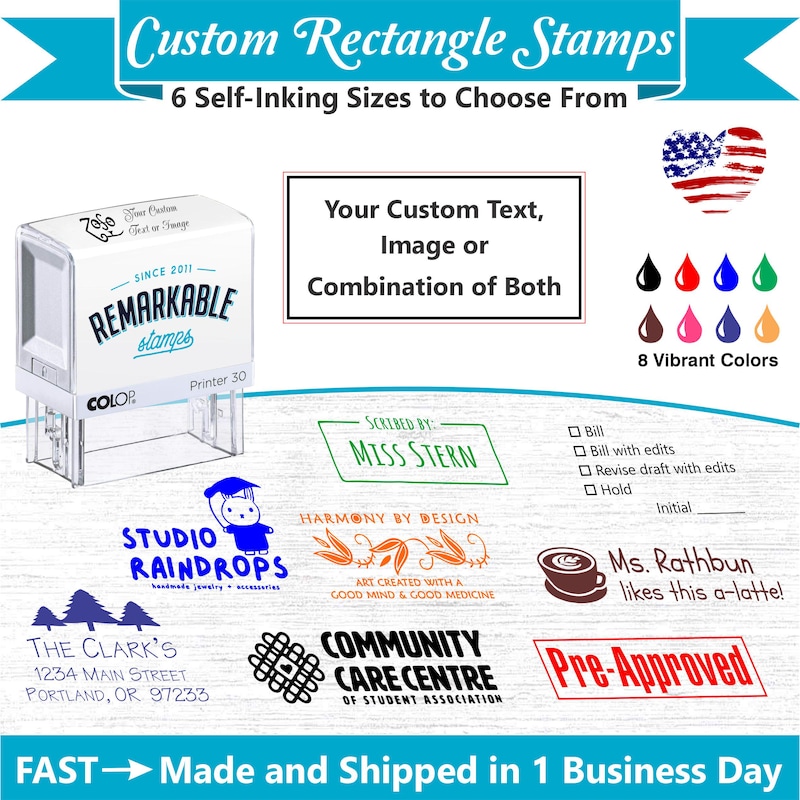 Custom Rubber Stamp - Etsy