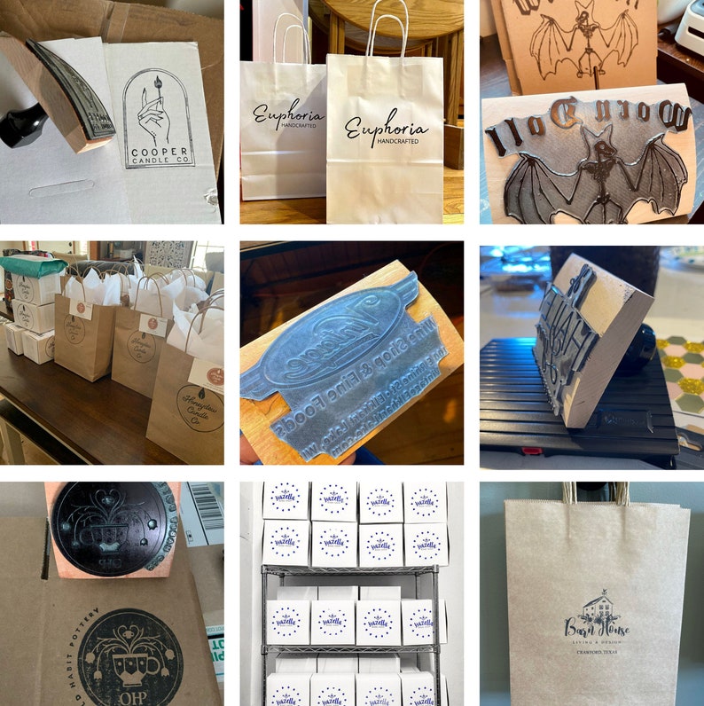 Rocker Mount Stamp Large Custom Stamp Custom Rubber Stamp - Etsy