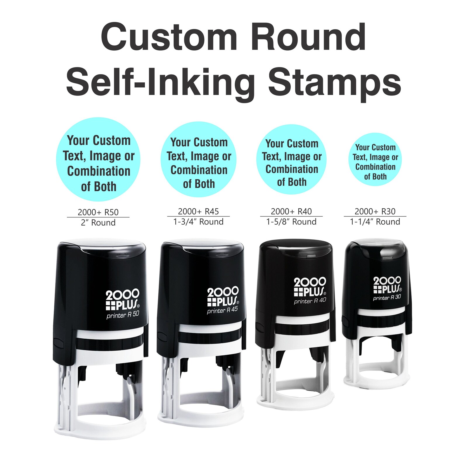 Custom Round Self-inking Stamps - Etsy