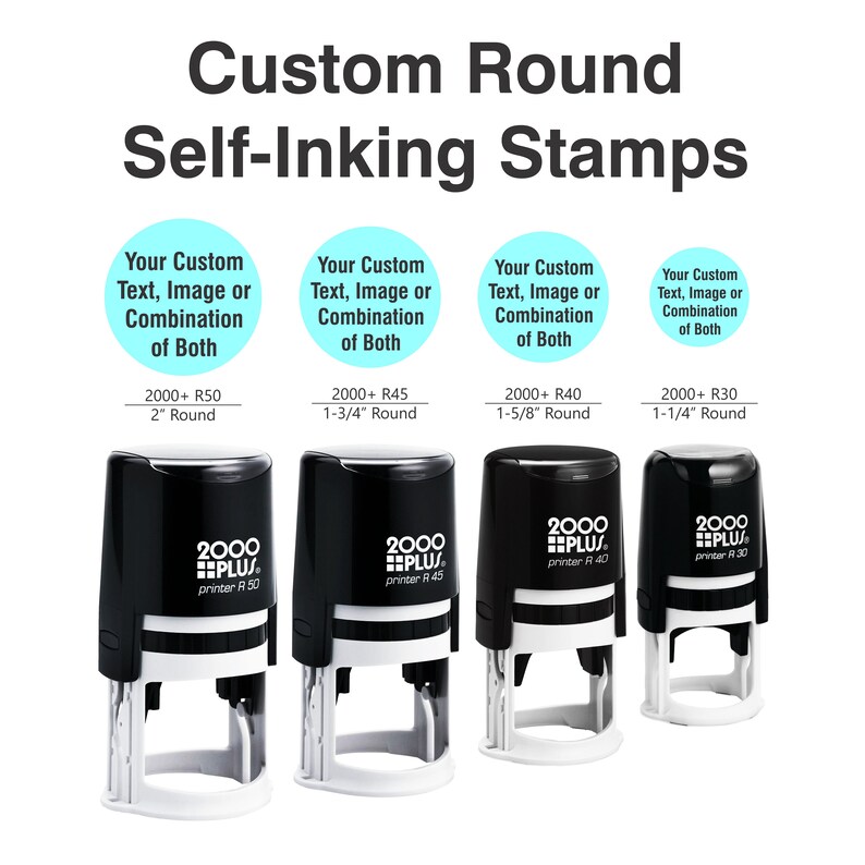 Custom Round Self-inking Stamps - Etsy