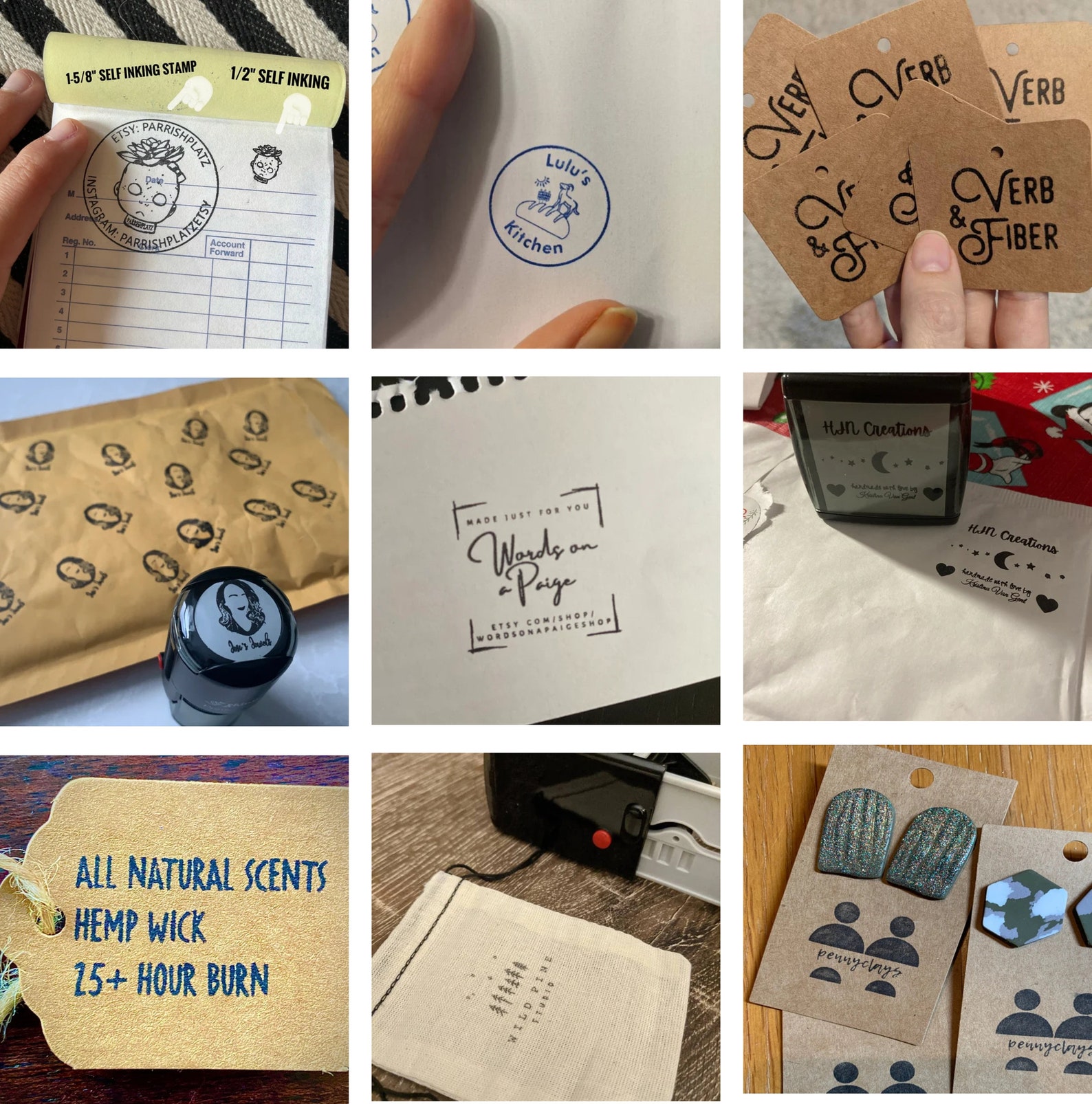 Custom Round or Square Stamps Punch Card/hand Stamps - Etsy