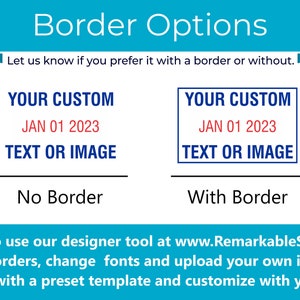 4750 Custom Date Stamp With Text and Changeable Date - Etsy