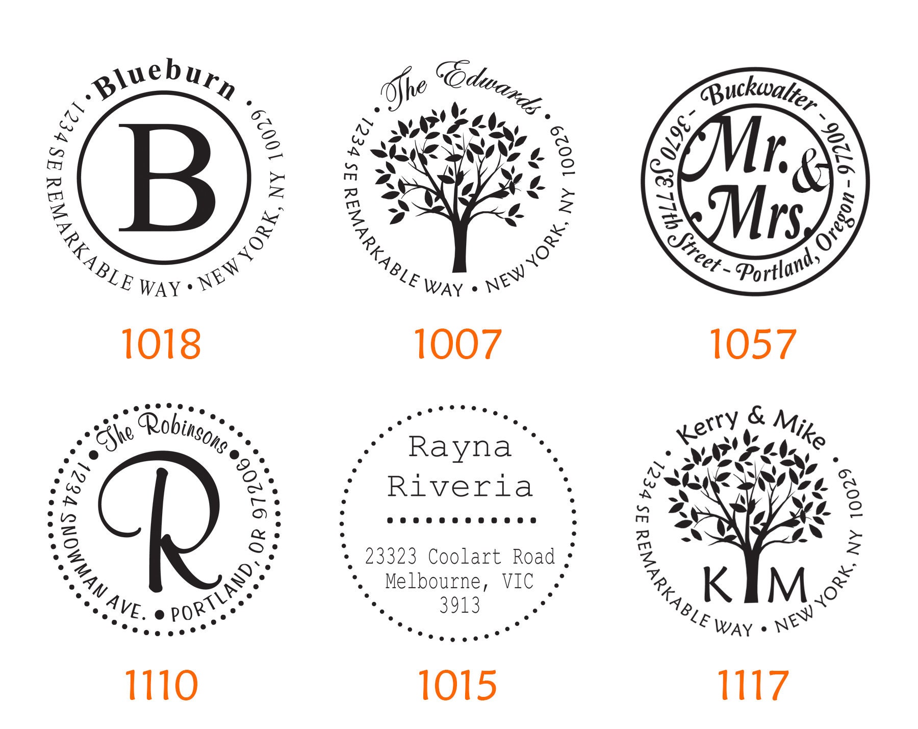 Custom Round Self-inking Stamps | Etsy UK