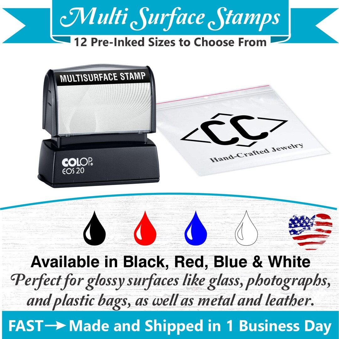 Multi Surface Ink Stamp: Glossy Paper, Plastic, Metal - Etsy