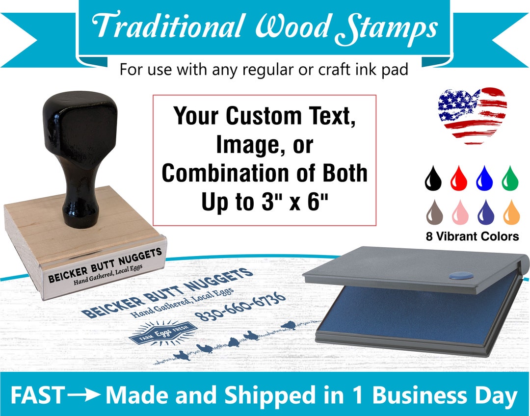 Traditional Wood Rubber Stamps - Etsy