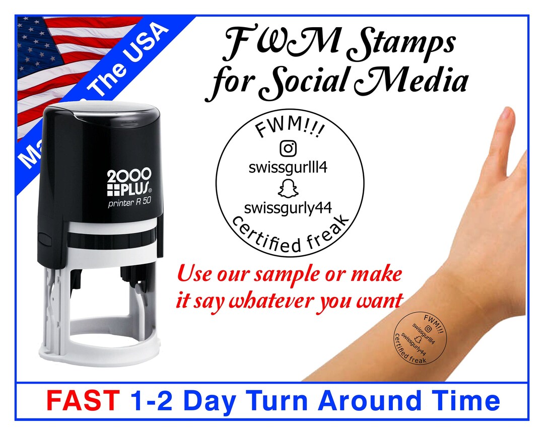 FWM Stamp ~ Hit Me up Stamp ~ Instagram Stamp ~ Snapchat Stamp ~ Social ...